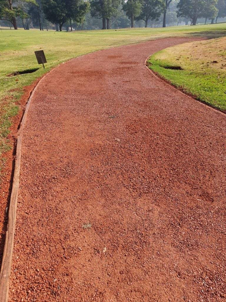 DirtGlue Industrial Polymer used to rebuild pathways at Nelson Bay Golf ...