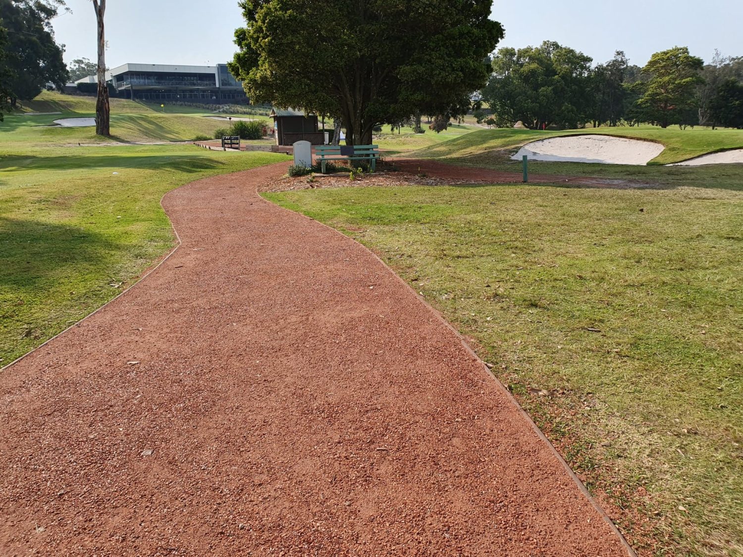 DirtGlue Industrial Polymer used to rebuild pathways at Nelson Bay Golf ...
